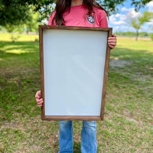 Large Wood Sign, Blank Signs, Customizable Sign, Blank Wood Framed Sign ...