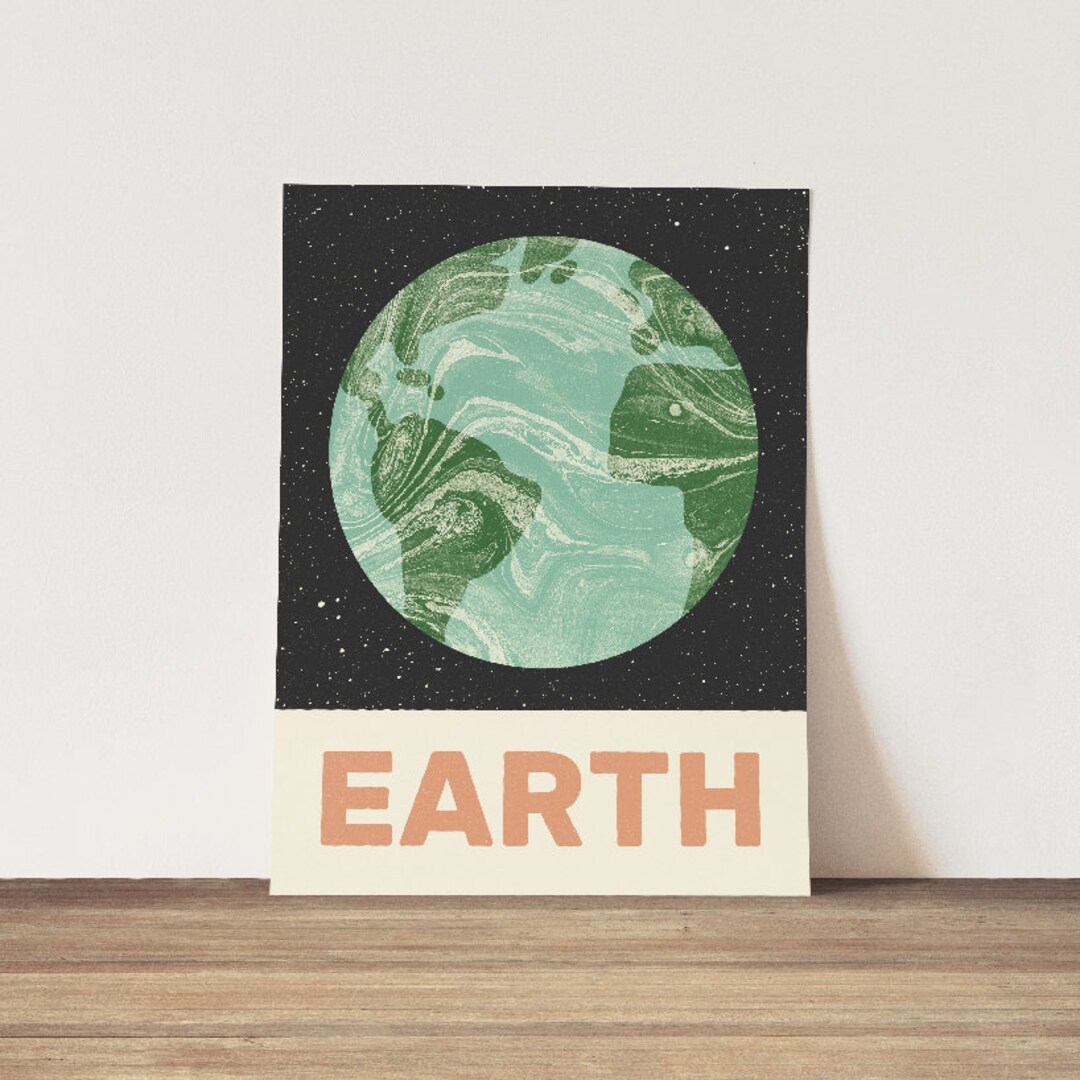 Earth | Art Print | 18in X 24in | Poster | Wall Art | Gift | 18x24 | 18 ...