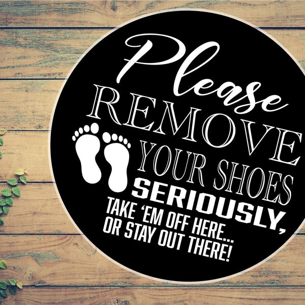 Remove Shoes Sign - Etsy