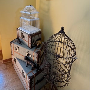 Vintage Rustic Metal Birdcage - Etsy