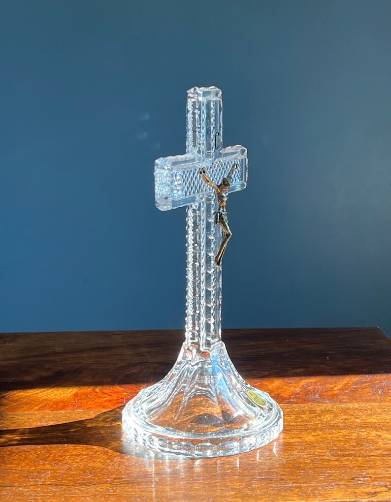 Crystal Table Cross With Jesus - Etsy