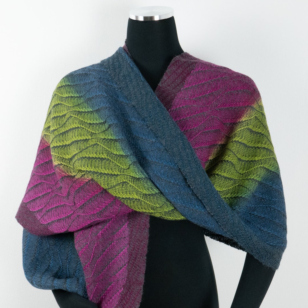 Handwoven Shawl/wrap Merino Wool Very Soft Magenta - Etsy
