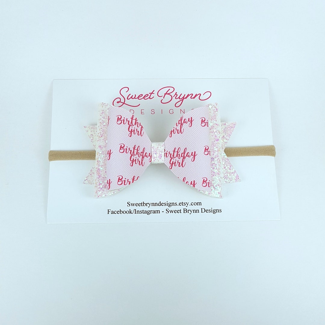 Birthday Bow, First Birthday Hair Bow, Cake Smash Bow, Birthday ...