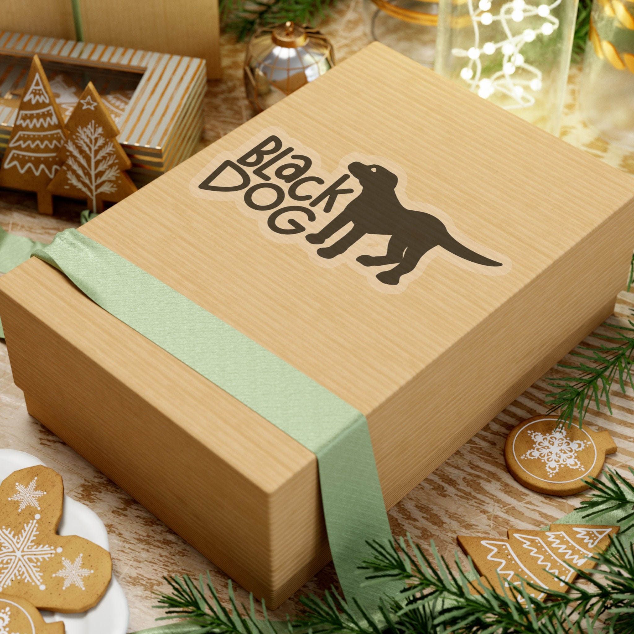 Black Dog Sticker - Etsy