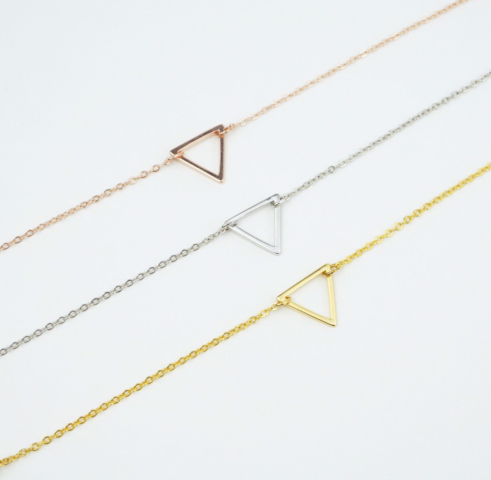 Simple Triangle Bracelet for Women Geometric Bracelet for | Etsy