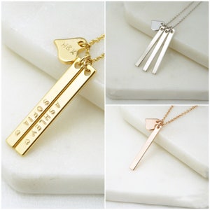 Personalized Family Necklace, Custom Family Necklace, Kids Names and ...