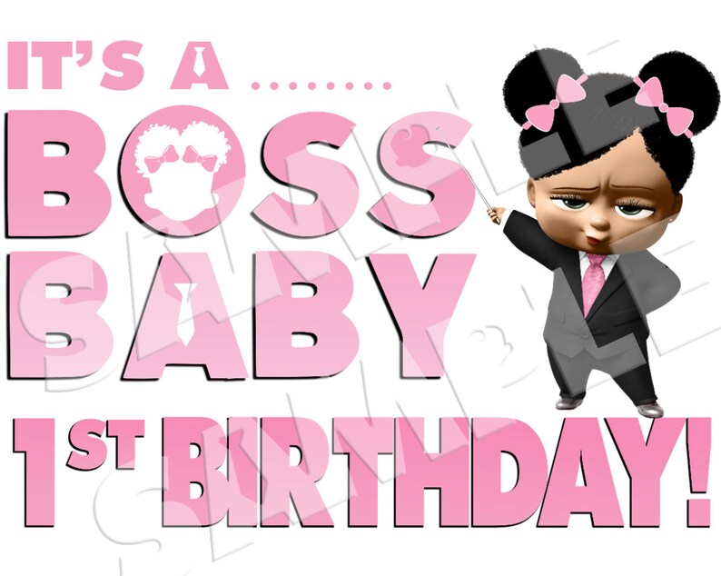 BOSS BABY (GIRL) Backdrop W/ Personalization Banner - Etsy