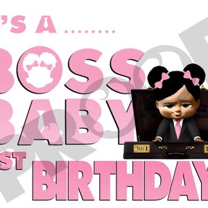 BOSS BABY (GIRL) Backdrop W/ Personalization Banner - Etsy