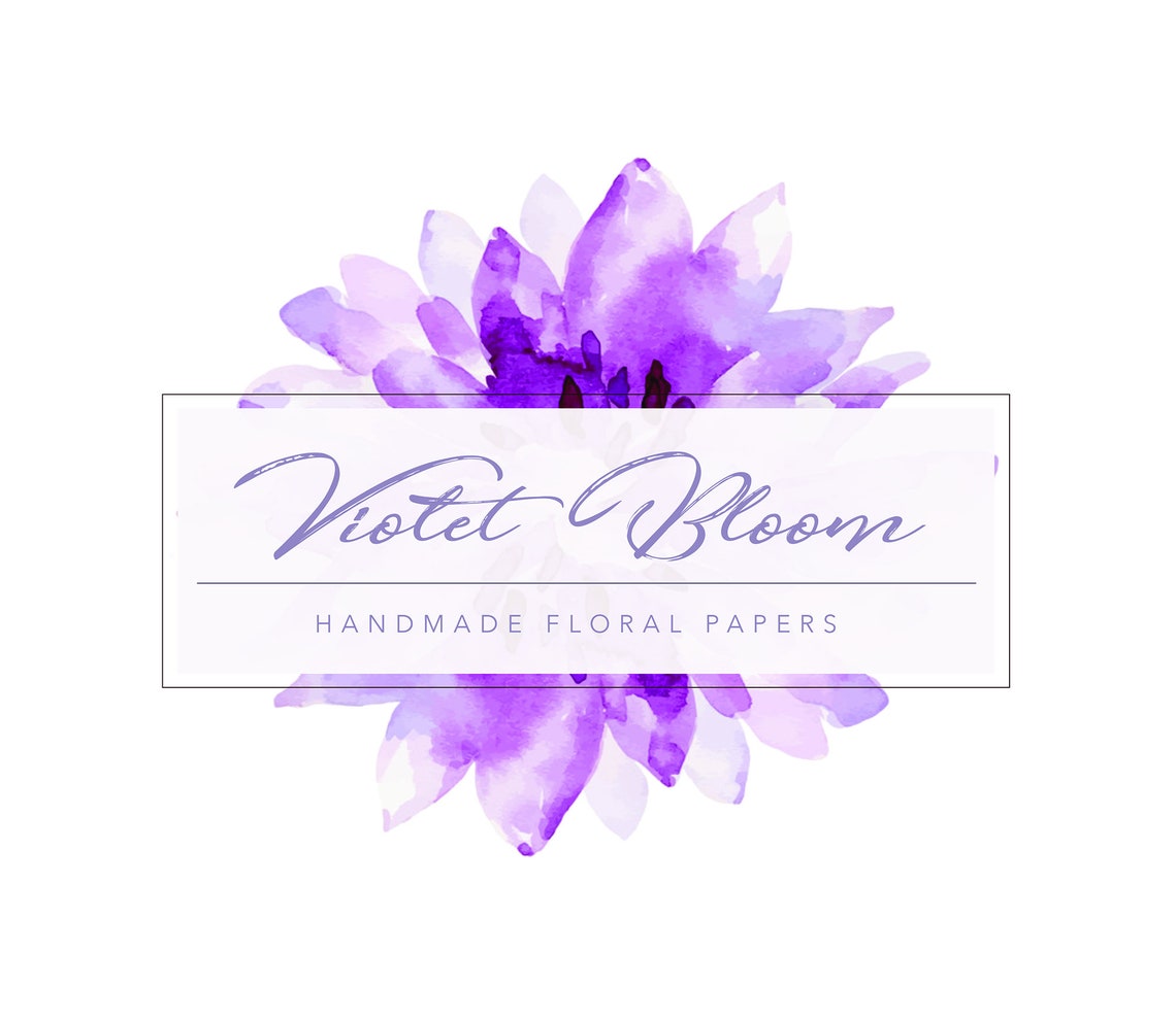 Violet Bloom Logo Design, Brand Boutique Premade Fashion Shopify Boho ...