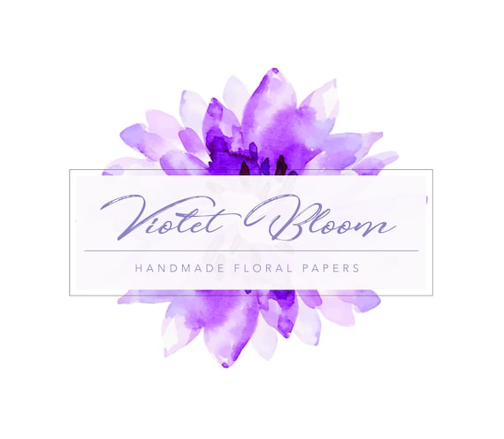 Violet Bloom Logo Design brand boutique premade fashion | Etsy