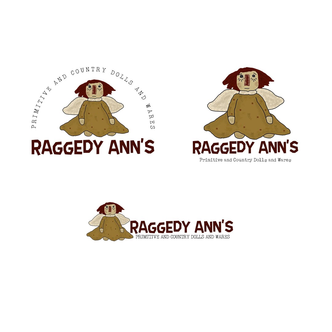 DIY Primitive Grubby Doll 3 Logo Package Instant Download Premade Brand ...