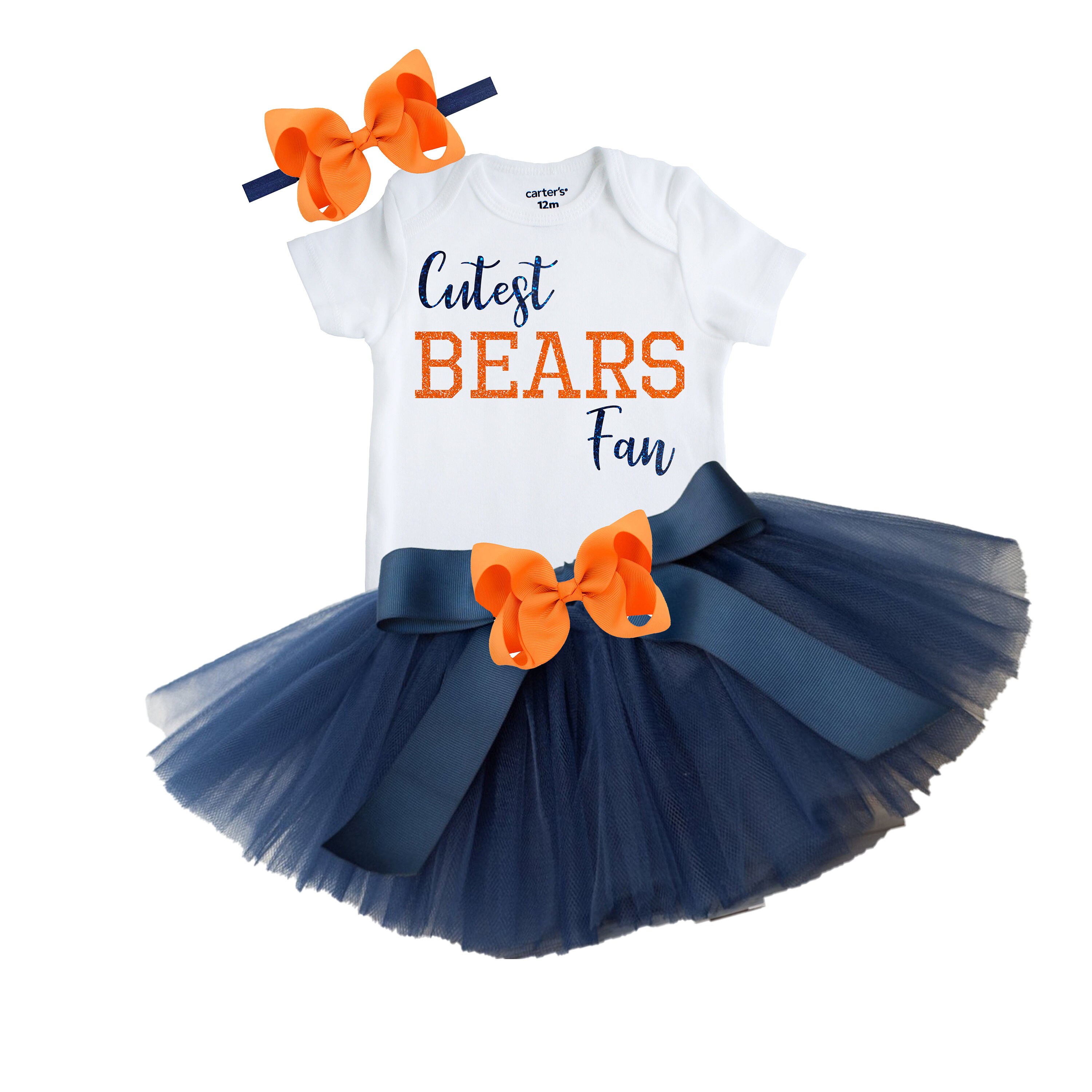 Bears Girl's Outfit, Girl's Bears Clothing, Bears Fan Outfit, Bears ...