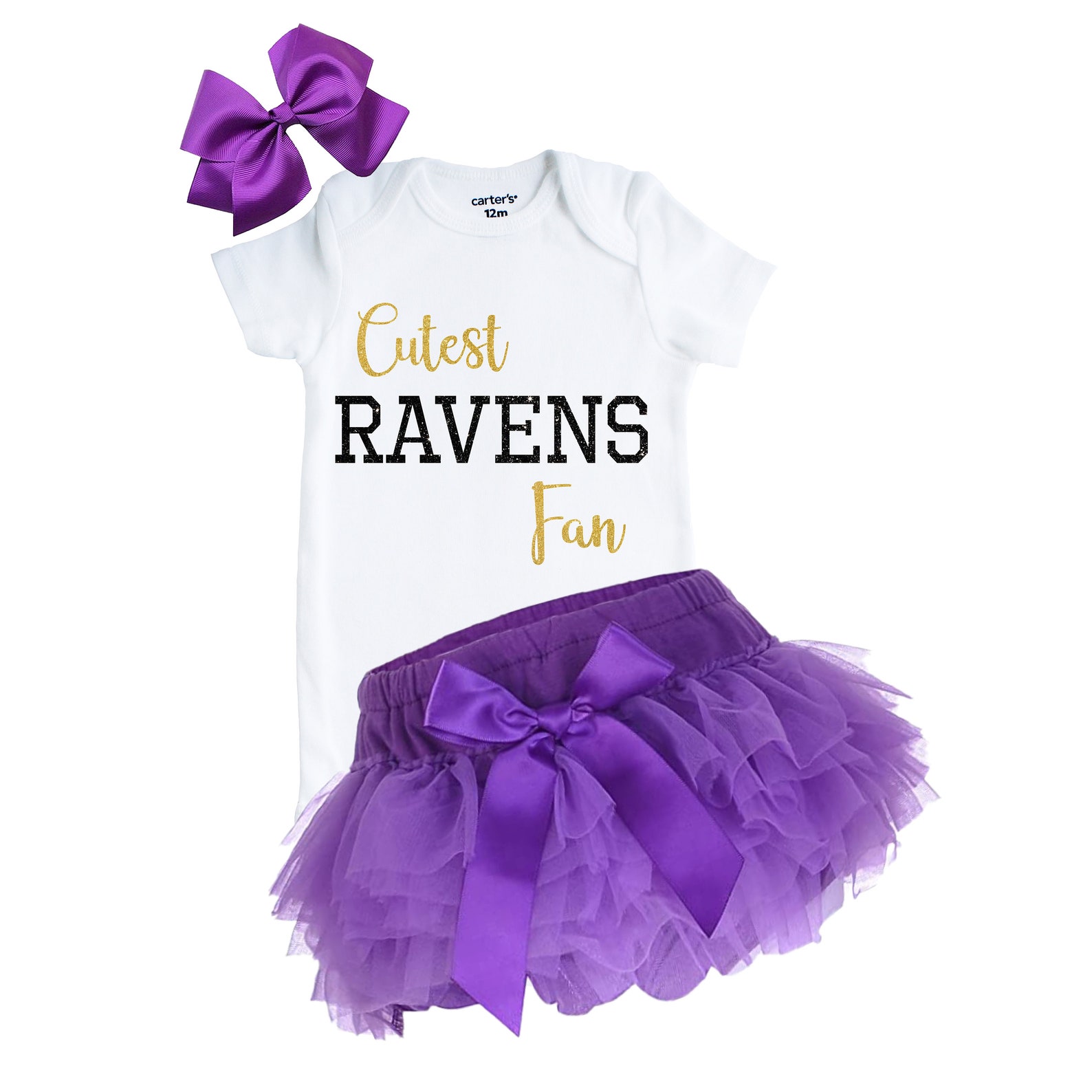 Ravens Baby Outfit, Ravens, Ravens Girls Outfit, Ravens Fan Outfit ...