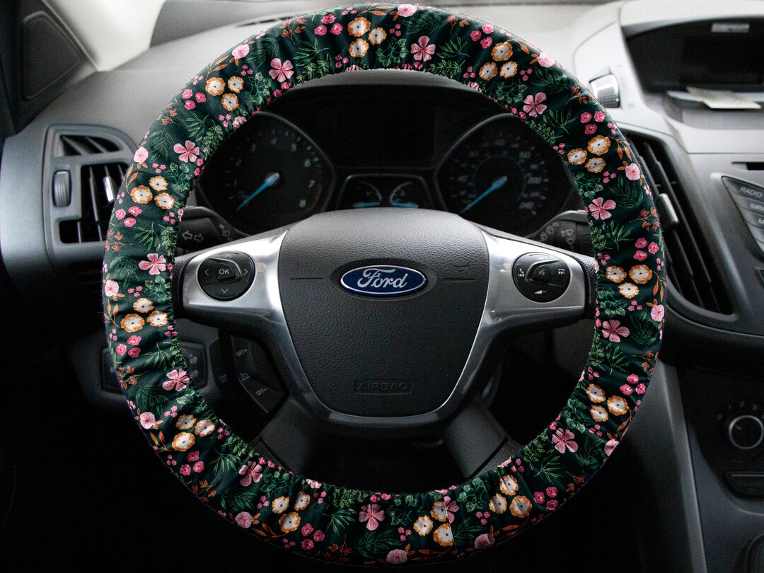 Girly Steering Wheel Cover Flower Floral Steer Wheel Cover - Etsy