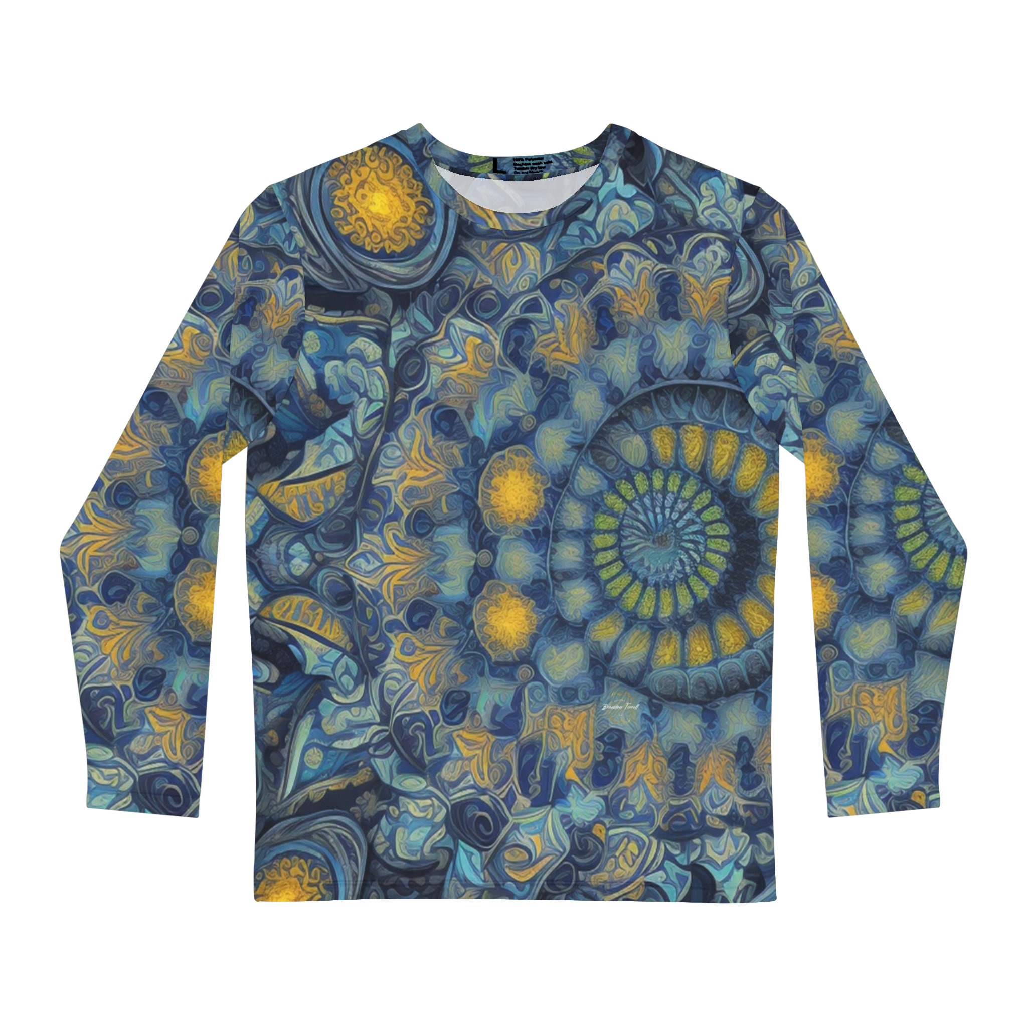 Men's Blue and Yellow Alien Inspired Long Sleeve Shirt AOP - Etsy