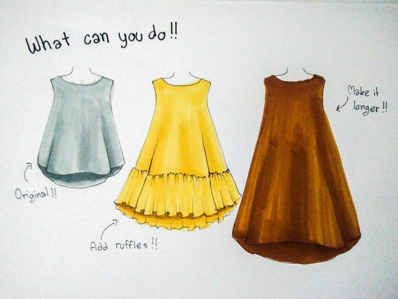 Women Top Wide Neckline With Longer Back | Size 2-10, XS-M | PDF ...