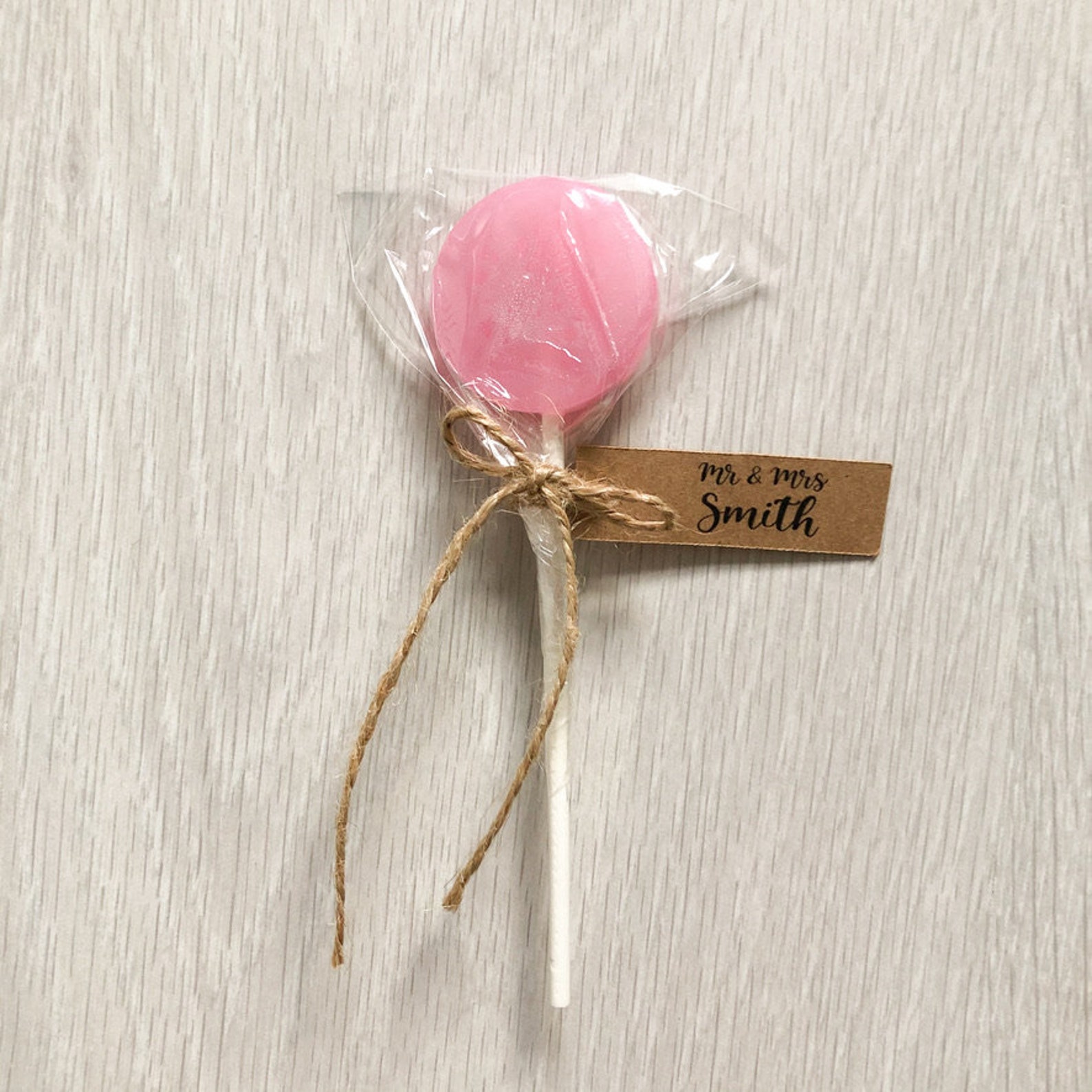 10 Personalised Hand Lettered Rectangle Lollipop Favour Tags - Etsy