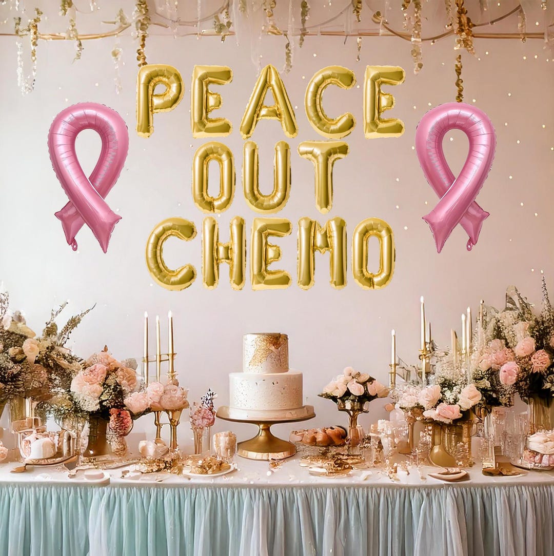 Peace Out Chemo Balloon Banner, Cancer Free Party, Fuck Cancer, Ring ...