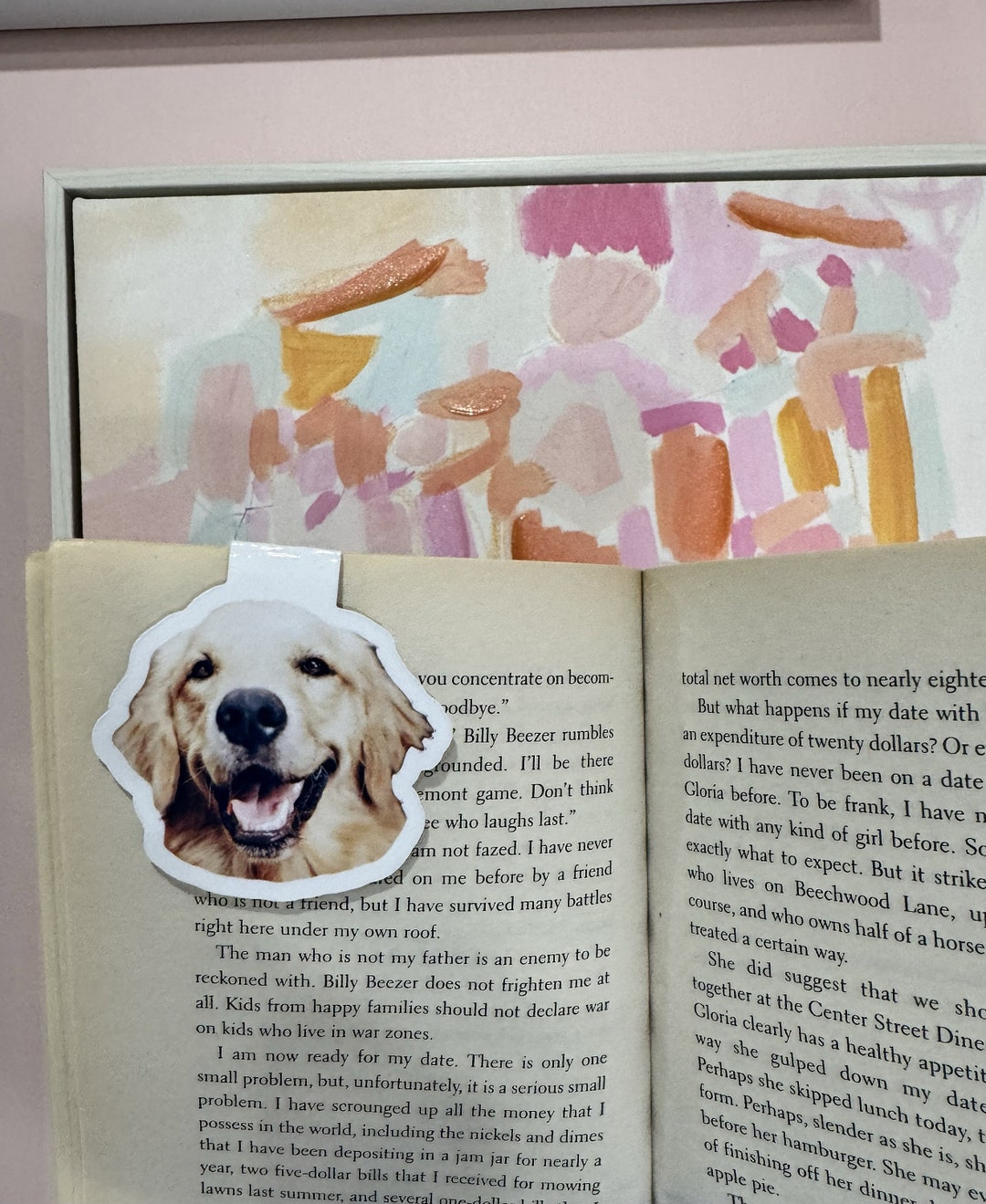 Custom Magnetic Bookmark for Pet Owner, Personalized Dog Magnetic ...