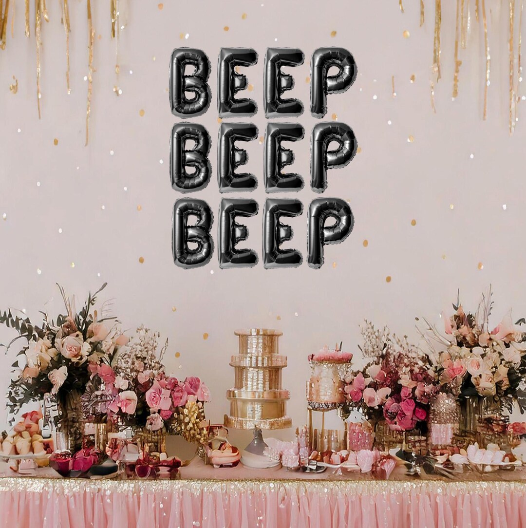 Beep Beep Beep Balloon Banner, Cars or Trucks Birthday Party ...