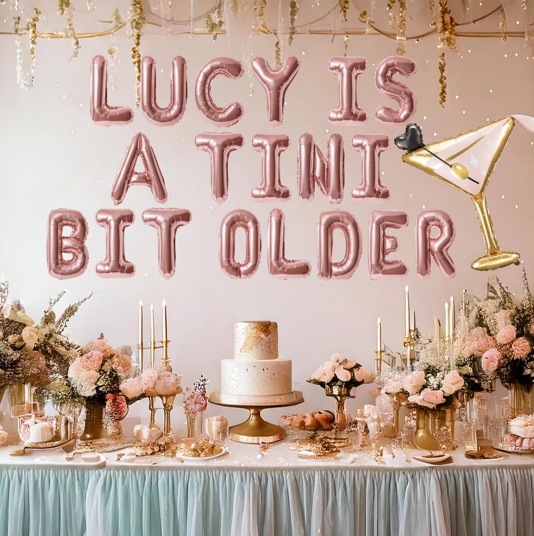 Personalized Tini Bit Older Balloon Banner, Weenies and Tinis Balloons ...