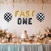 Fast One Birthday Party Balloon Banner Race Car Themed First Birthday ...