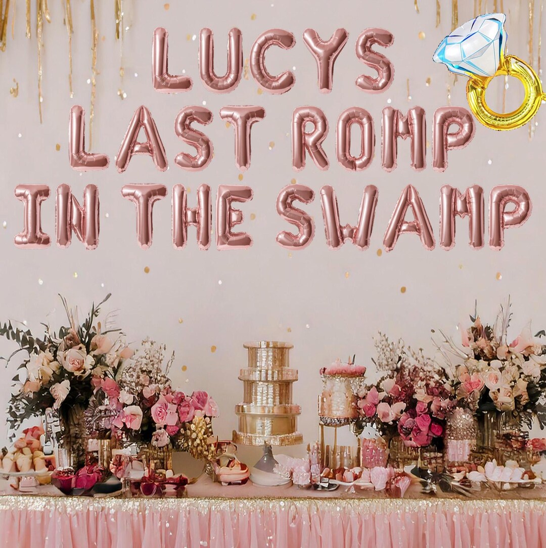 Personalized Last Romp in the Swamp Balloon Banner, Ogre Bachelorette ...