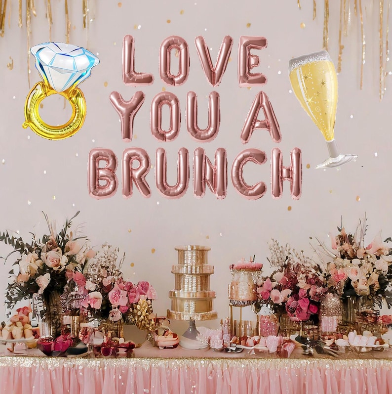 Love You a Brunch Balloon Banner, Bridal Shower Brunch, Brunch ...