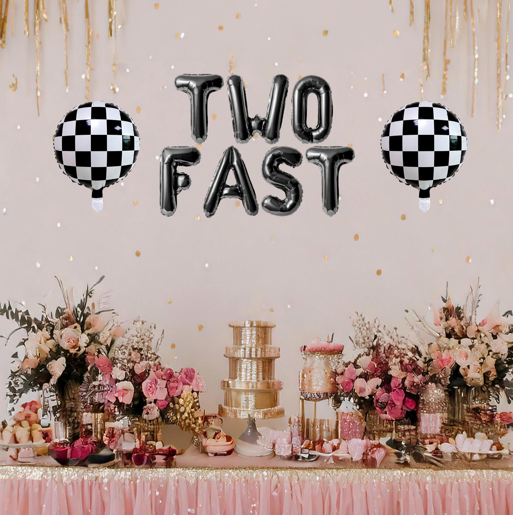 2 Fast 2 Curious Birthday Decorations Personalized Two Fast Birthday ...