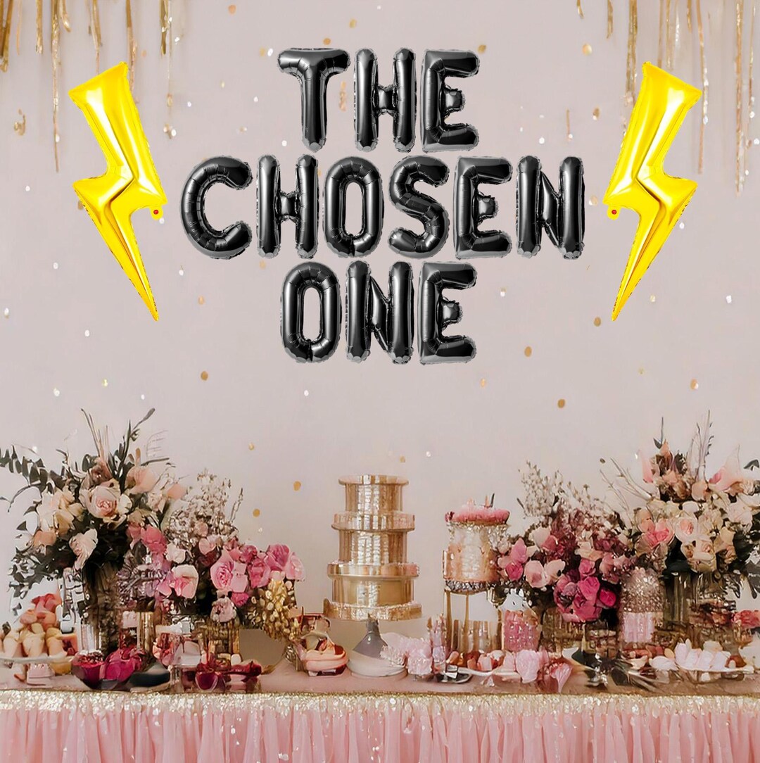 The Chosen One Balloon Banner, Magic School Themed First Birthday Party ...