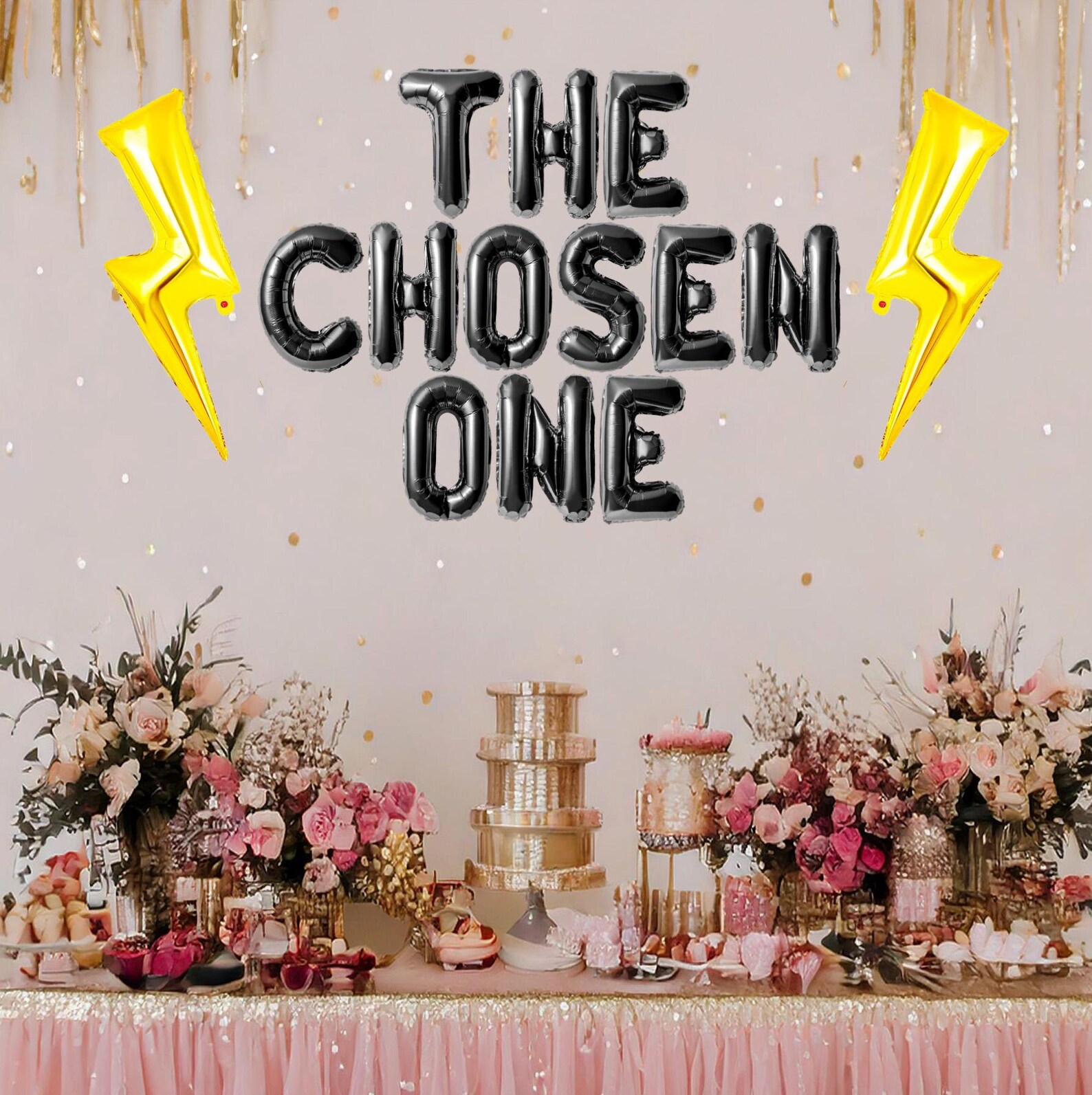 The Chosen One Balloon Banner, Magic School Themed First Birthday Party ...