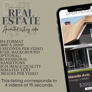 Real Estate Custom Animated Video for Social Media Merketing, Instagram ...