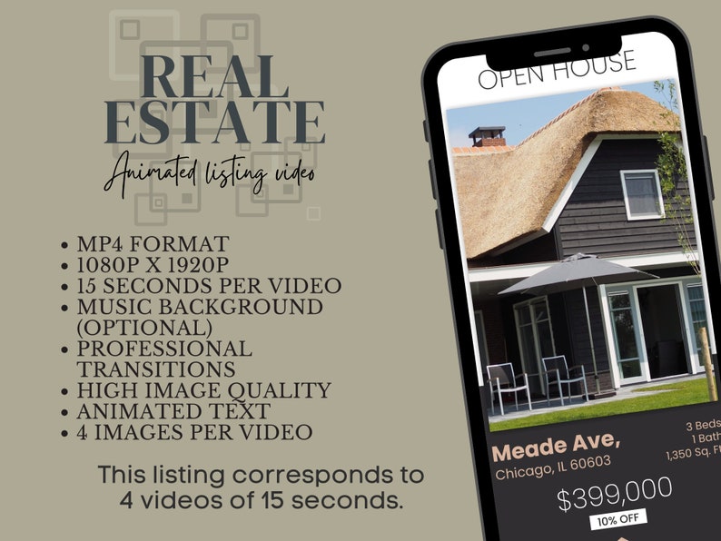 Real Estate Custom Animated Video for Social Media Merketing, Instagram ...