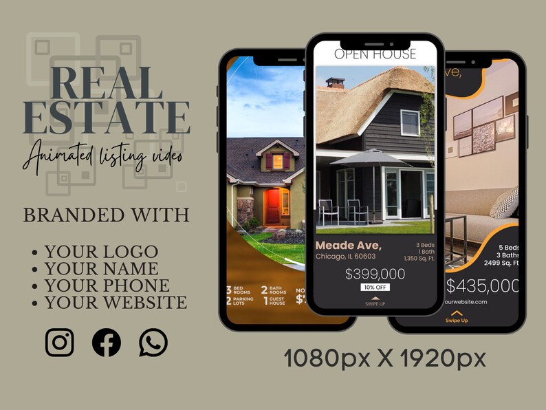 Real Estate Custom Animated Video for Social Media Merketing, Instagram ...