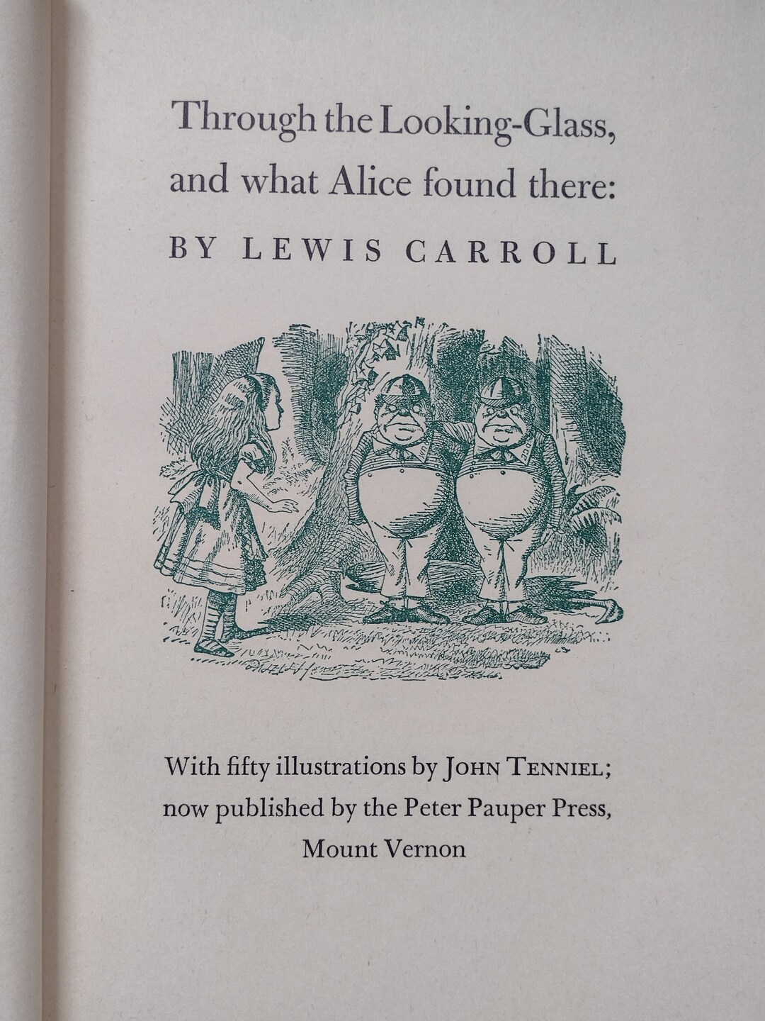 Through the Looking Glass, Lewis Carroll, Peter Pauper Press, Vintage ...