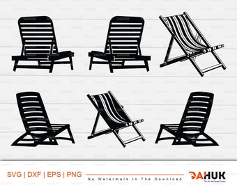 Beach chair svg | Etsy