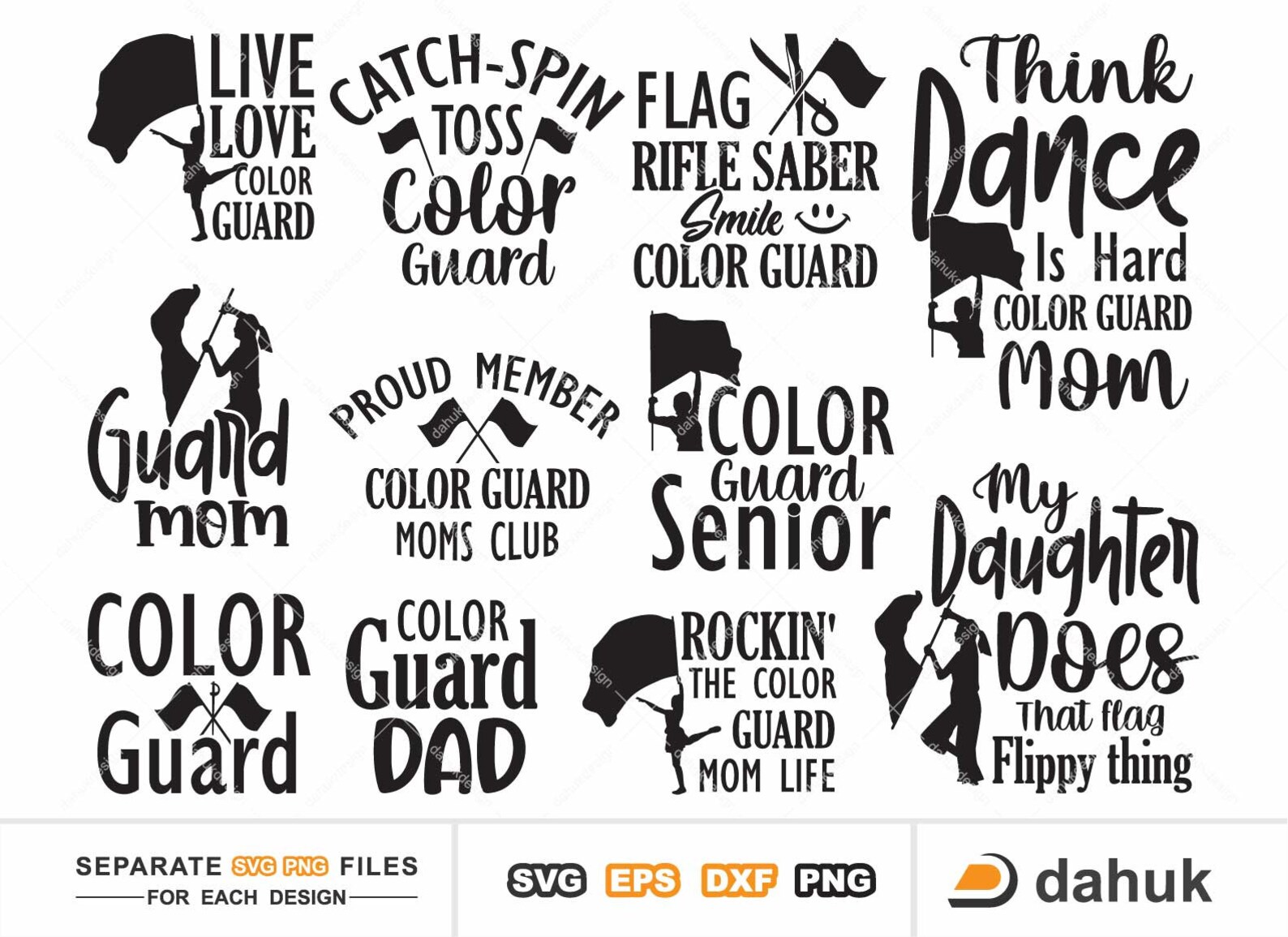 Color Guard SVG Color Guard Typography Bundle Color Guard - Etsy