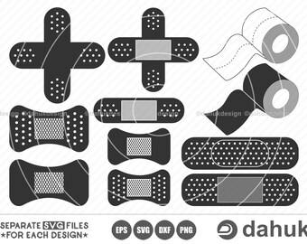 Bandaid Svg Bandage Svg Bandage Silhouette Bandage Cut - Etsy