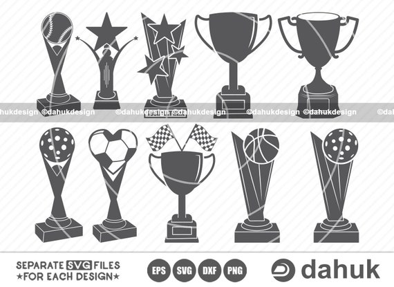 Award Trophies SVG Trophy Cup SVG Sports Award Clipart - Etsy Canada