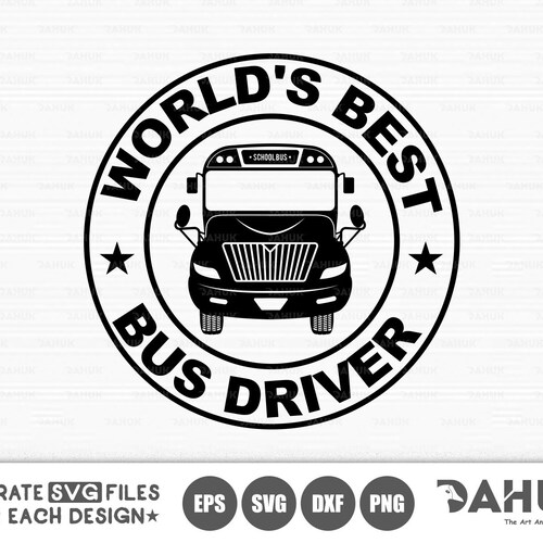 School Bus Driver Svg Word Art Svg Dxf Eps Png Cut - Etsy
