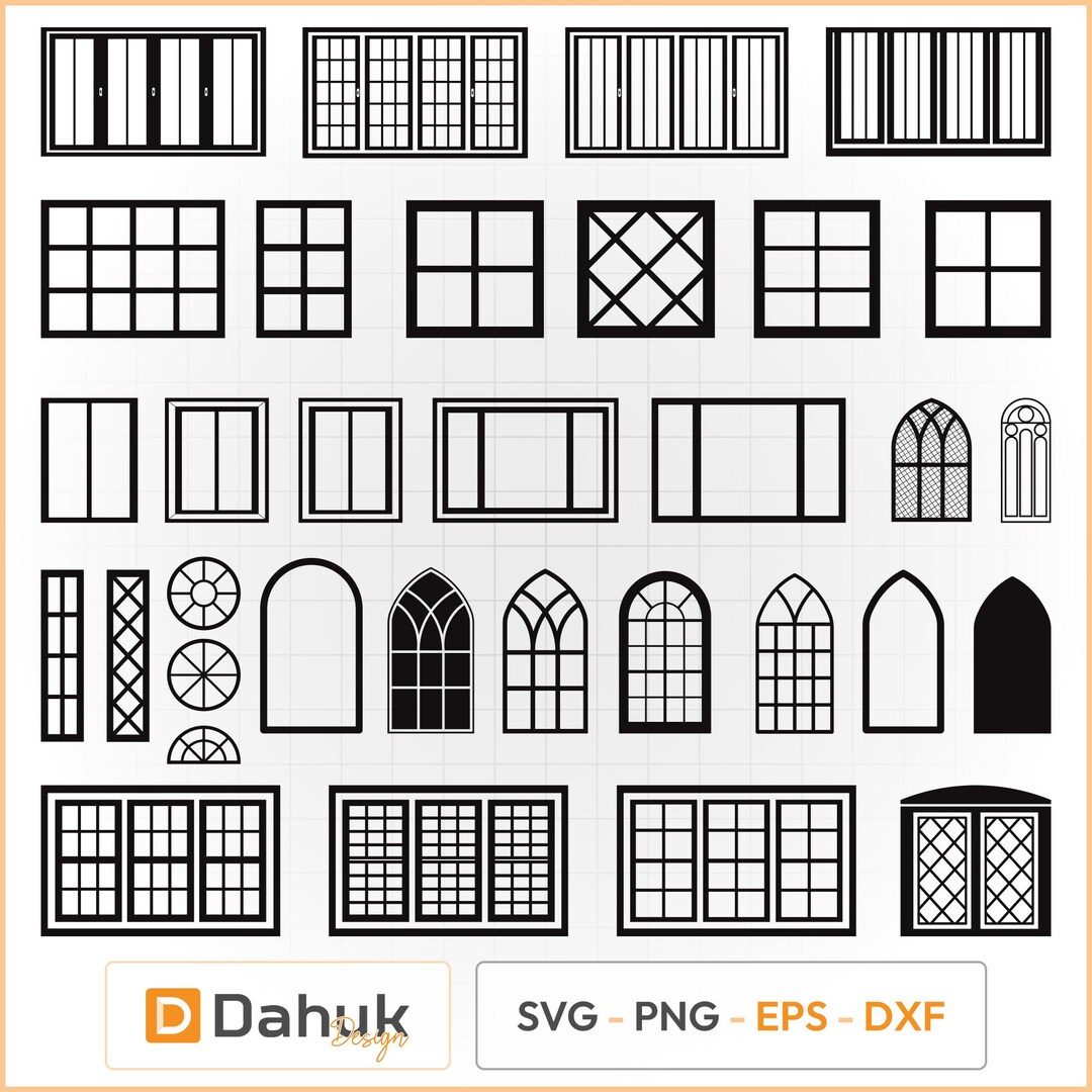 Window Svg Windows Svg Bundle Window Clipart Casement Svg Window Frame PNG Windows Silhouette ...