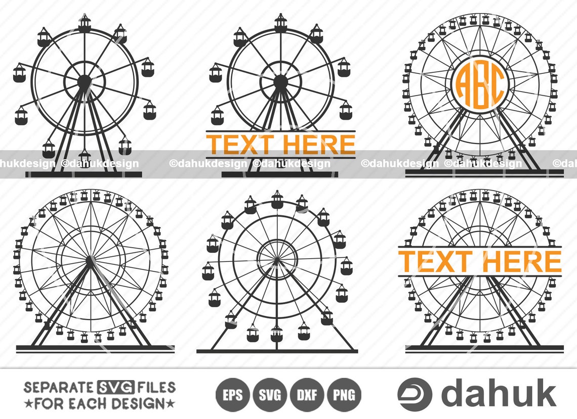 Ferris Wheel SVG Wheel vector Ferris Wheel Clipart Ferris | Etsy