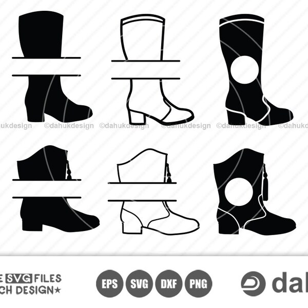 Monogram Boots - Etsy