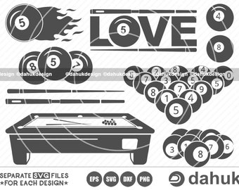 Billiard Table Svg Billiards Svg Pool Table Svg Billiard - Etsy