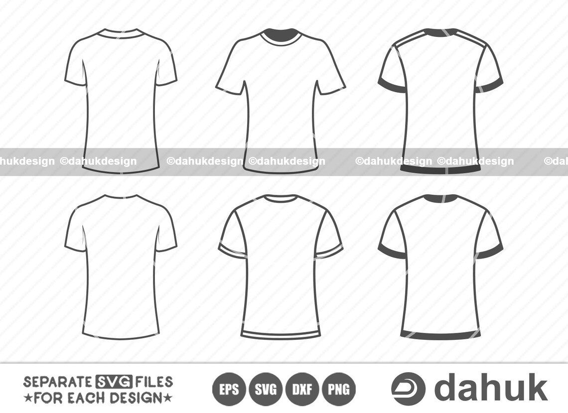 T-shirt Outline Svg T Shirt Template SVG Tshirt Vector - Etsy