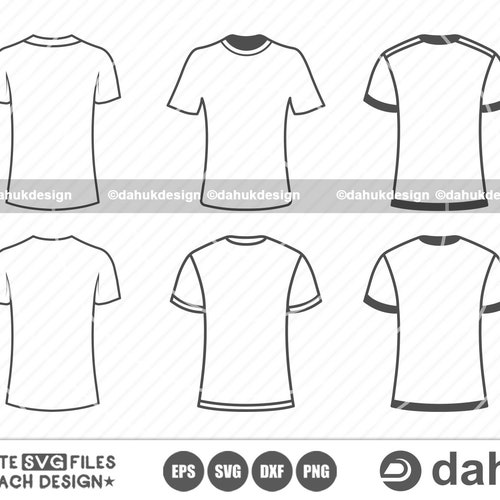 T-shirt Outline Svg T Shirt Template SVG Tshirt Vector - Etsy