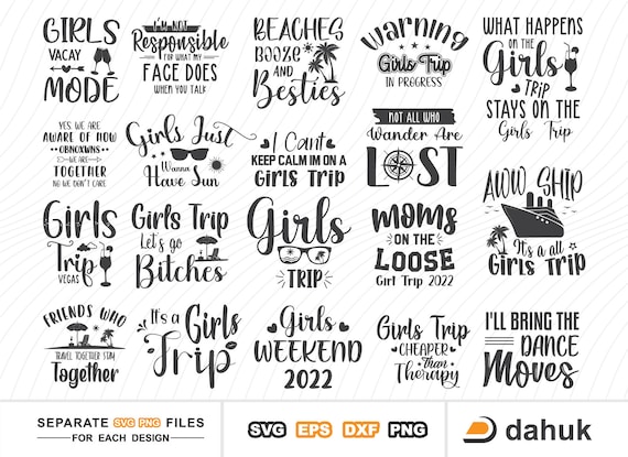 Girls Trip SVG Bundle Girls Trip Funny Saying SVG Girls - Etsy