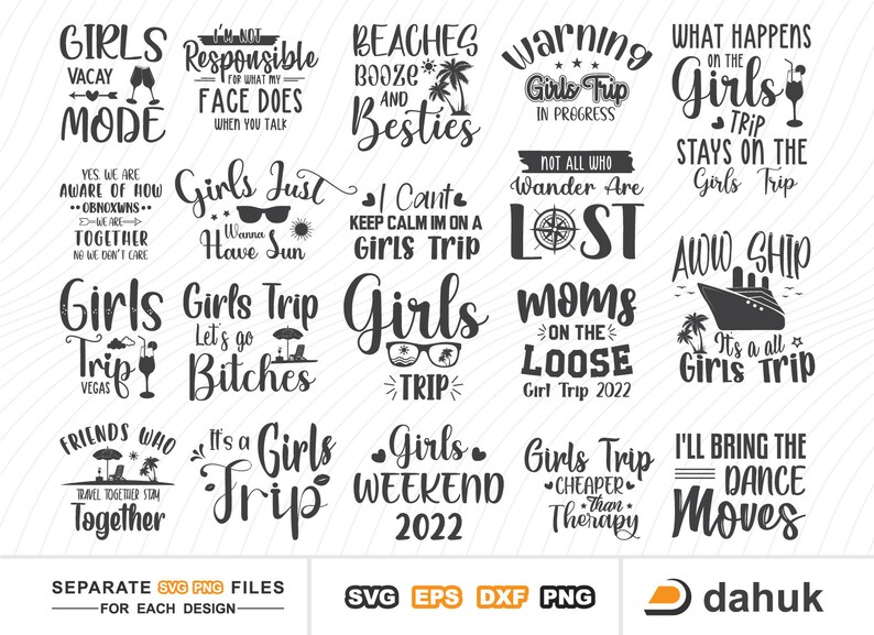 Girls Trip SVG Bundle Girls Trip Funny Saying SVG Girls - Etsy