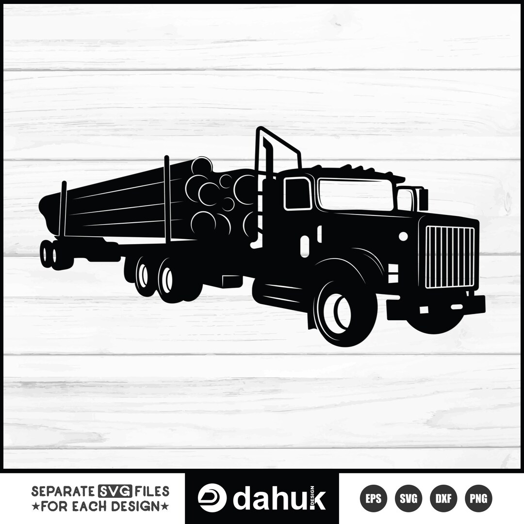 Logging Truck SVG Logging svg Log Truck clip art Cortar - Etsy España