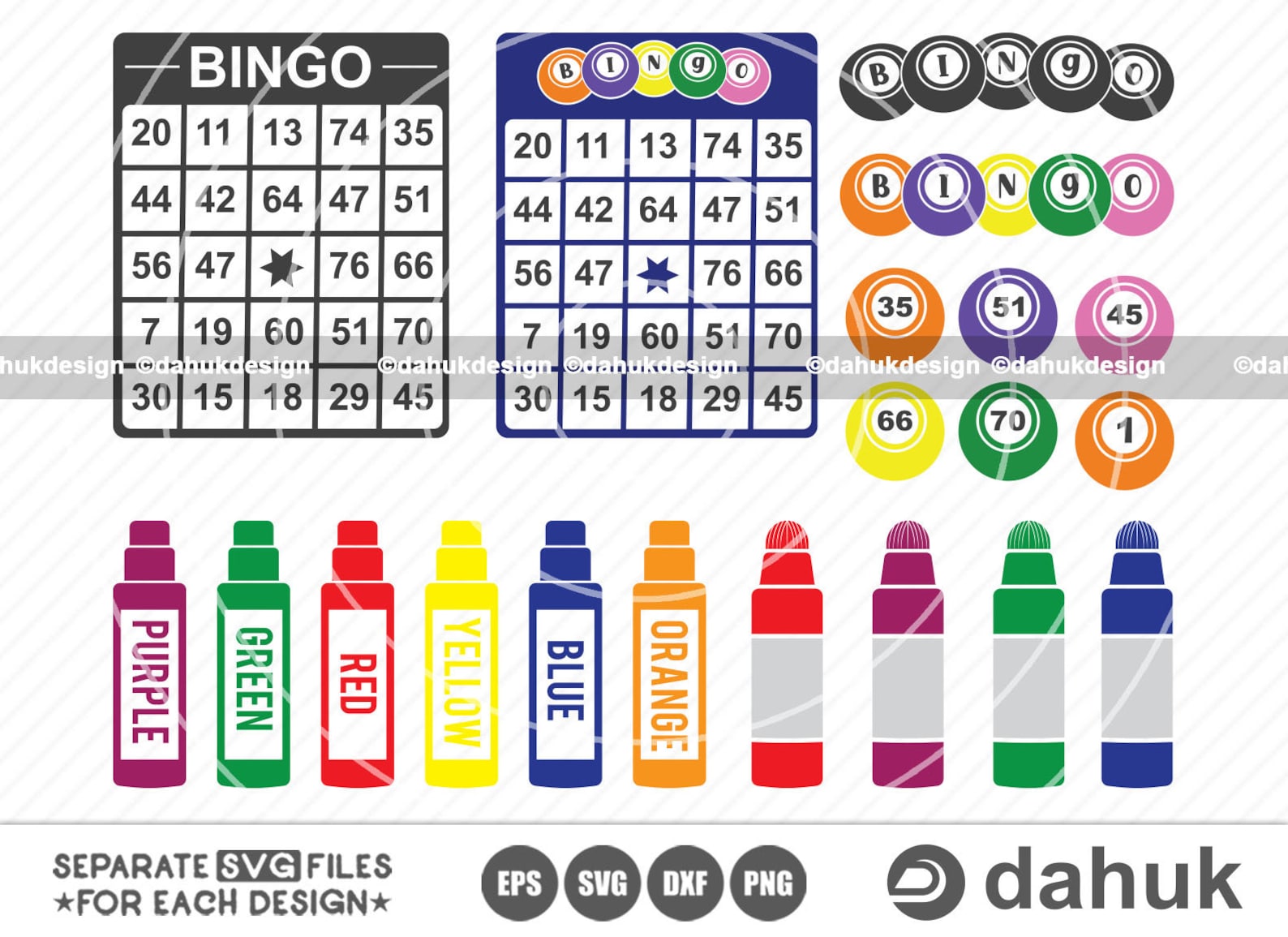 Bingo SVG, Bingo Balls Svg, Bingo Card Svg, Bingo Dauber Svg, Bingo ...